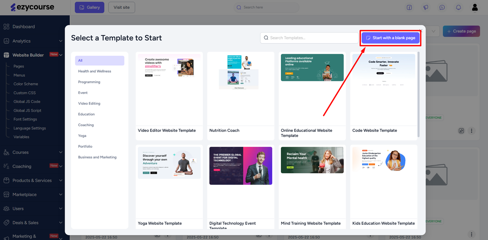 Pre-Built Templates & Themes